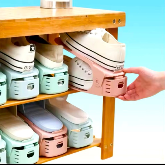 Storage & Organization | Shoe Rack Teal Adjustable Doublelayer Shoe ...